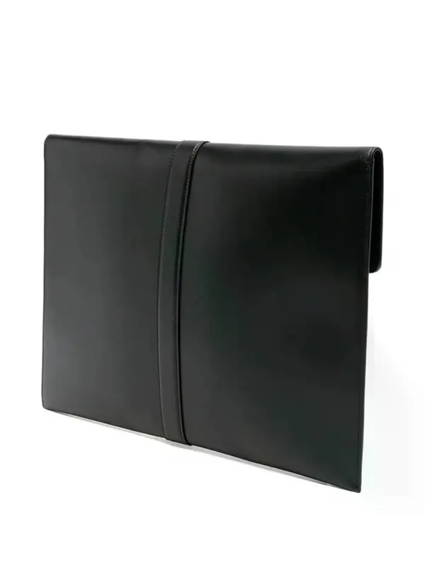 THE ROW Foldover Leather Clutch Bag