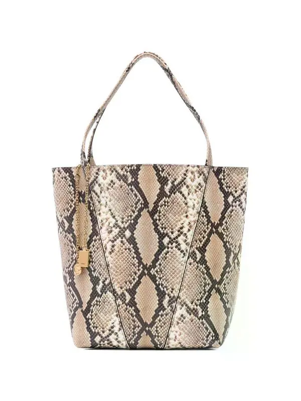 Chloé Snakeskin-effect Leather Bucket Bag