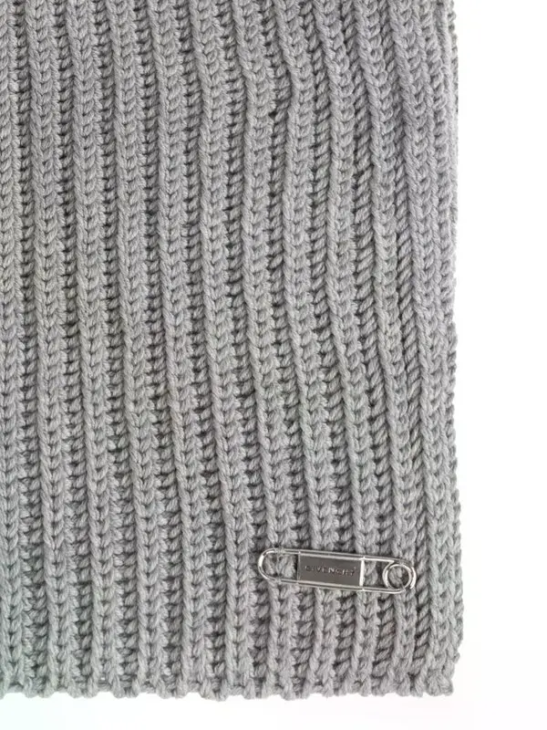 Givenchy Logo-plaque Ribbed-knit Scarf