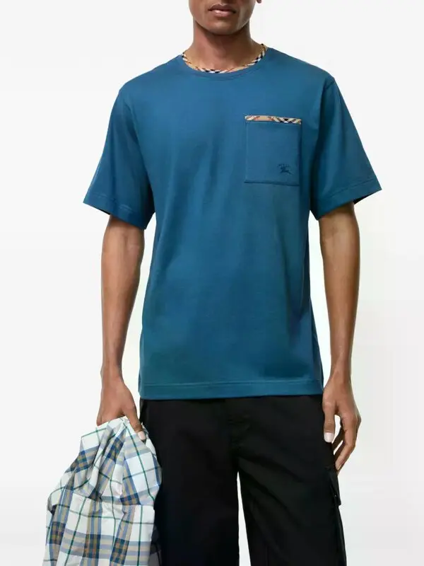 Burberry Check-trim Cotton T-shirt