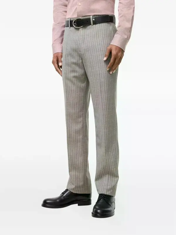 Burberry Pinstriped Wool Tailored Trousers