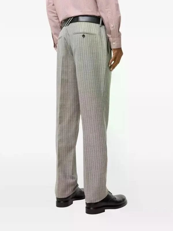 Burberry Pinstriped Wool Tailored Trousers
