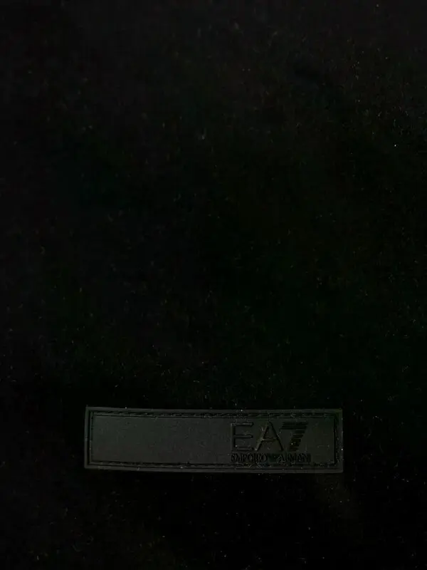 EA7 Logo-script Frayed-edge Scarf