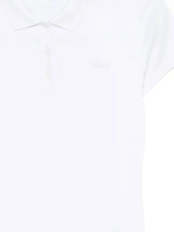 Karl Lagerfeld Essential Logo Embroidered Cotton Polo Shirt