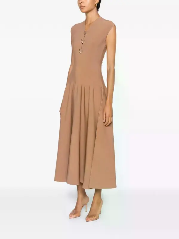 Roland Mouret Embellished Flared Midi Dress