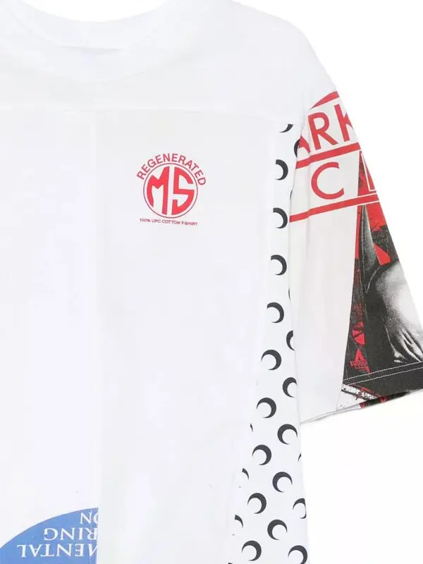 MARINE SERRE Graphic-print Panelled T-shirt