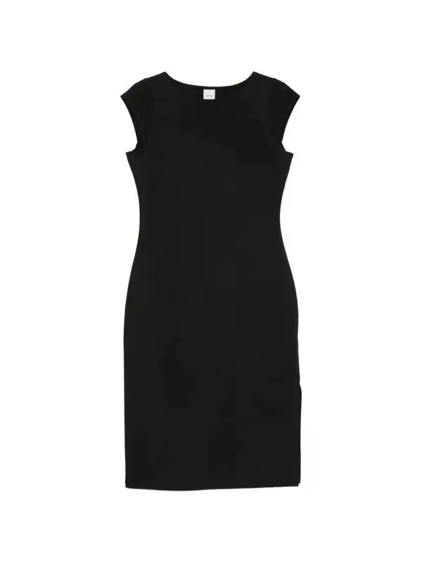 Calvin Klein Cap-sleeve Midi Dress - Black