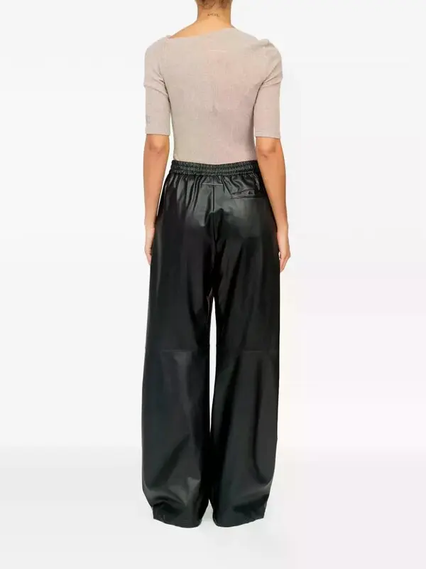 MAISON MARGIELA Light Pleather Wide-leg Trousers