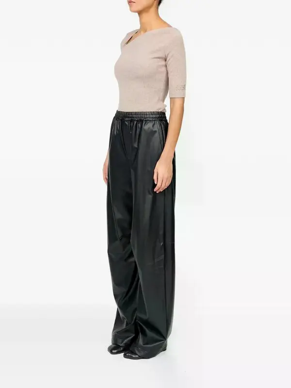 MAISON MARGIELA Light Pleather Wide-leg Trousers