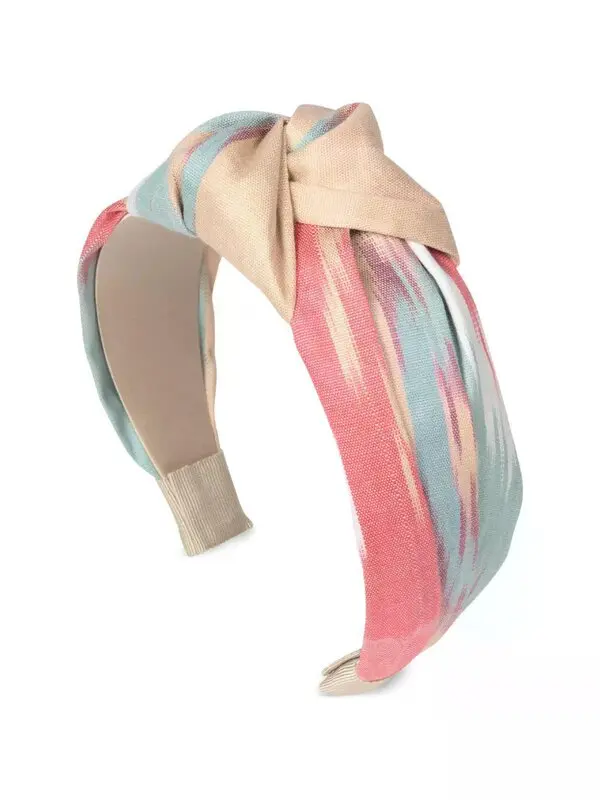 JENNIFER BEHR Ikat Samaya Knotted Headband - Neutrals