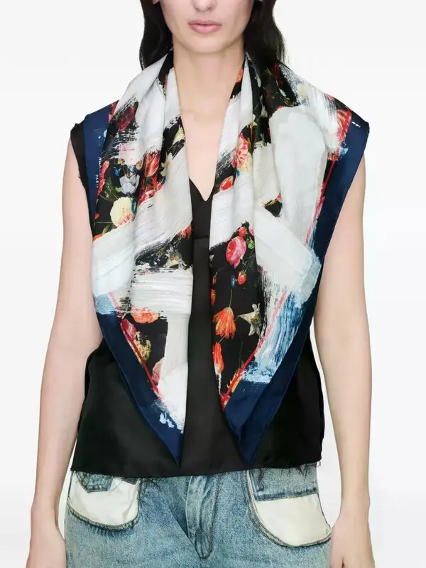 MAISON MARGIELA Printed Silk Scarf