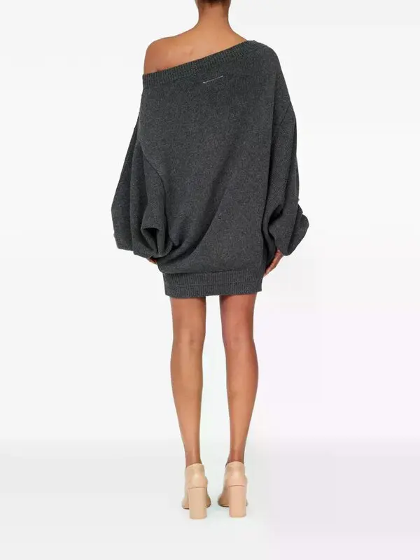 MAISON MARGIELA Mélange Merino Wool Mini Sweater Dress