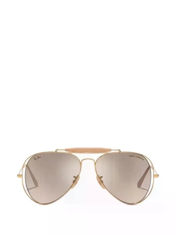 Dolce & Gabbana Aviator-frame Sunglasses - Gold