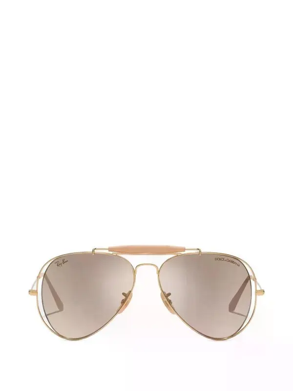 Dolce & Gabbana Tone Pilot Frame Sunglasses