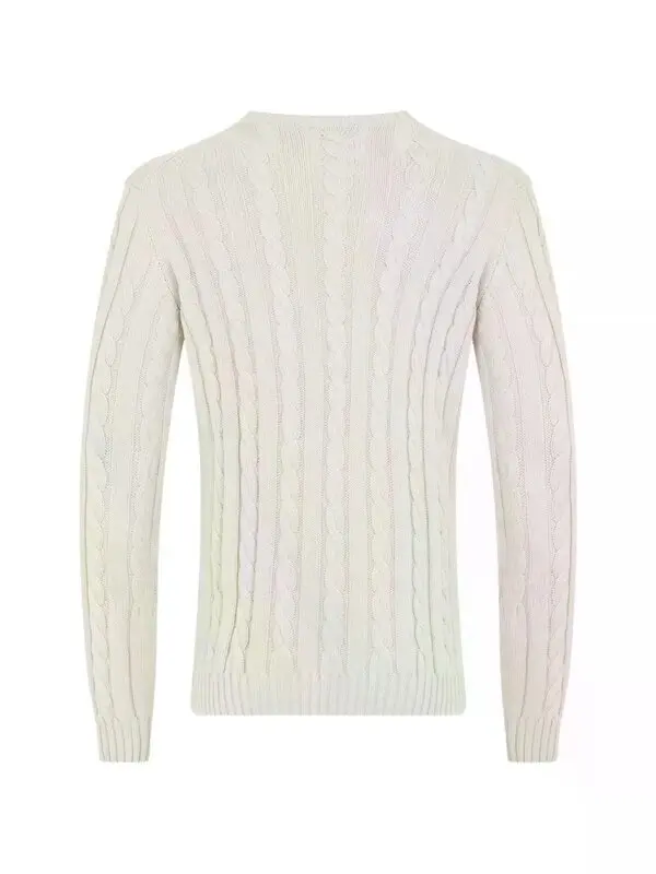 Fedeli Cable Knit Crew Neck Sweater