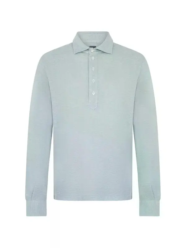 Fedeli Long-sleeve Polo Shirt - Grey