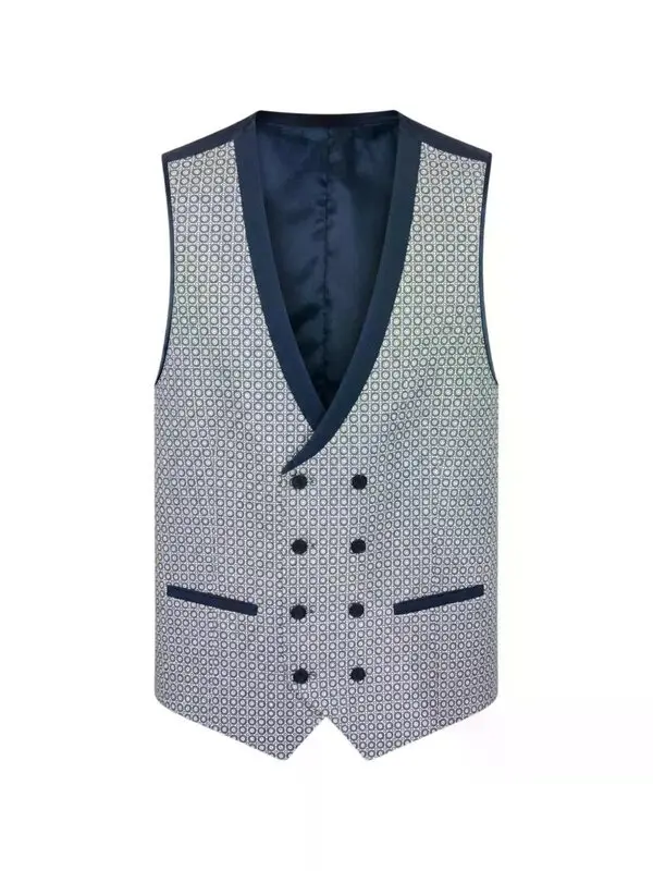 ROBERTO VINCENTI Geometric Pattern Double-breasted Waistcoat