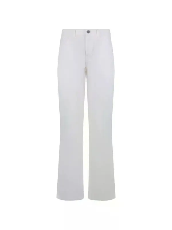 Alberta Ferretti Cotton Flared-leg Trousers - White