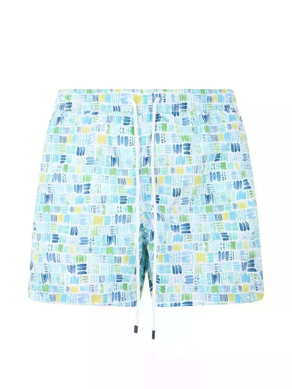 Fedeli Abstract Print Swim Shorts