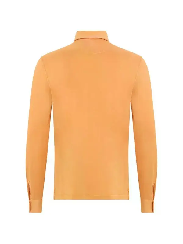 Fedeli Long-sleeve Button-fastening Polo Shirt