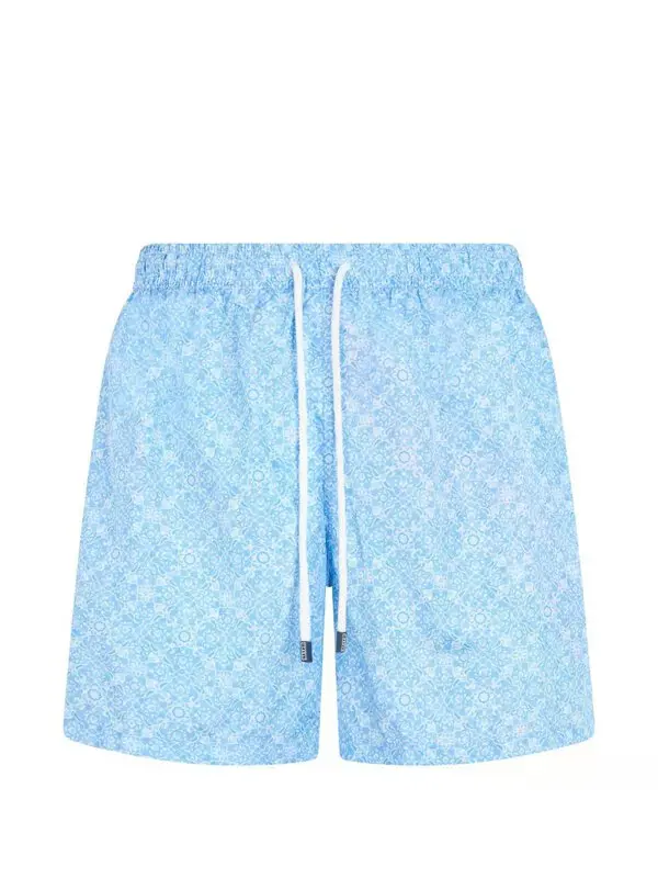 Fedeli Printed Drawstring Swim Shorts