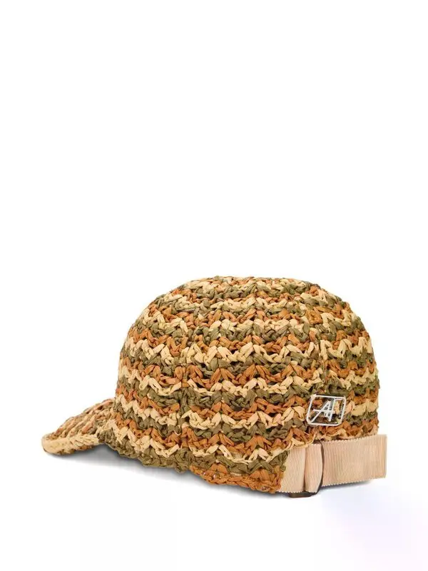 Alberta Ferretti Woven Baseball Cap - Neutrals