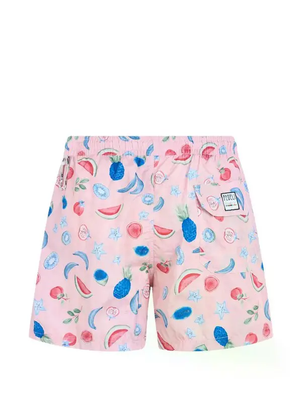 Fedeli Fruit Print Swim Shorts