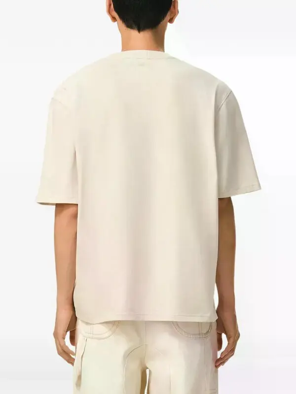 AMI Paris De Coeur Zigzag-embroidered T-shirt