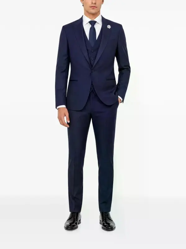 PAOLONI Three-piece Peak-lapel Suit