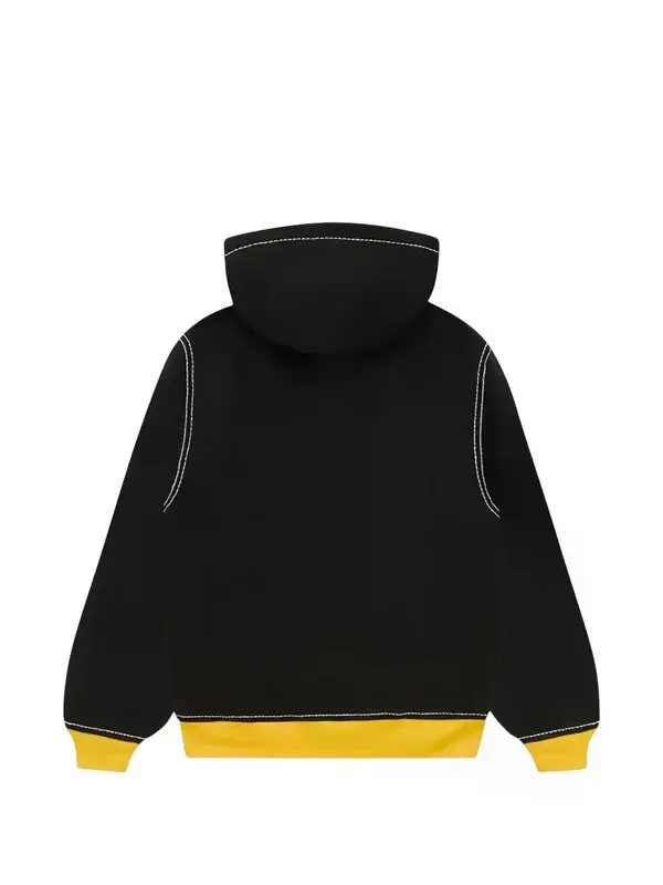 SP5DER Logo Print Contrast Stitch Hoodie