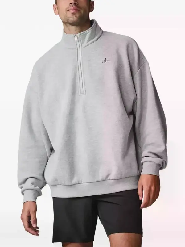 Alo Yoga Accolade Quarter-zip Sweater - Grey