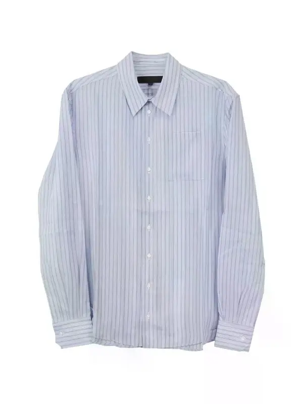 OMAR AFRIDI Vertical-stripe Chest-pocket Shirt
