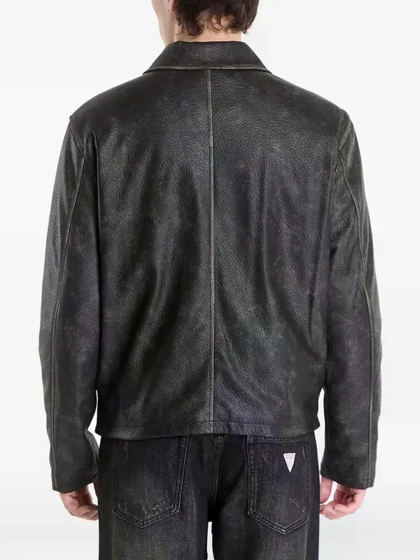 Guess Faded Effect Logo-patch Jacket