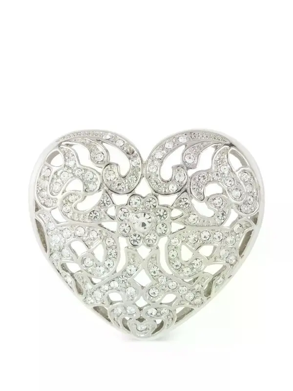 SUSAN CAPLAN 1980s Napier Metal Brooch - Silver
