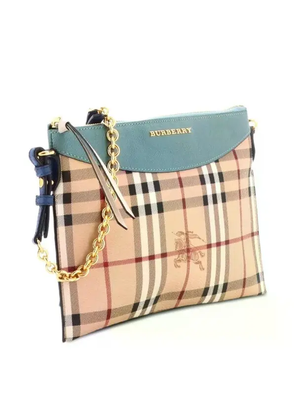 Burberry Peyton Haymarket Coated Canvas Crossbody Bag