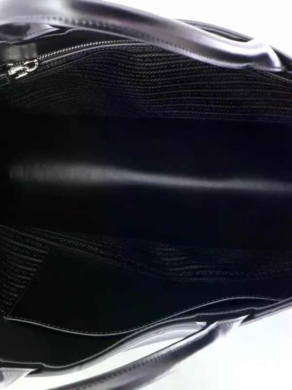 Prada Symbole Shopper Embossed Leather Tote Bag