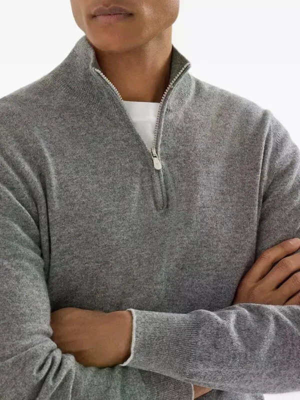 Brunello Cucinelli Cashmere Half-zip Sweater - Grey