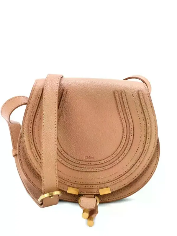 Chloé Marcie Leather Small Crossbody Bag - Neutrals