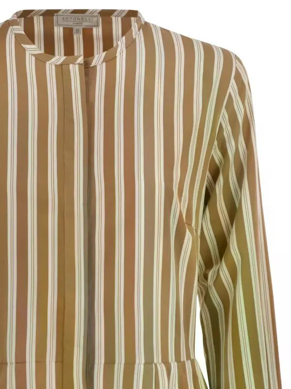 Antonelli Firenze Striped Pleated Midi Dress
