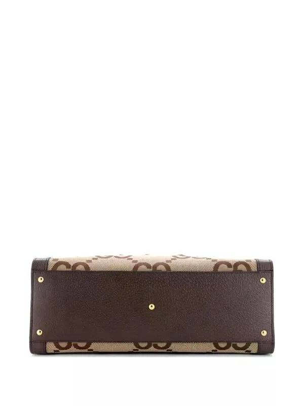 Gucci Diana Jumbo Gg Canvas Medium Tote Bag With Bamboo Handle