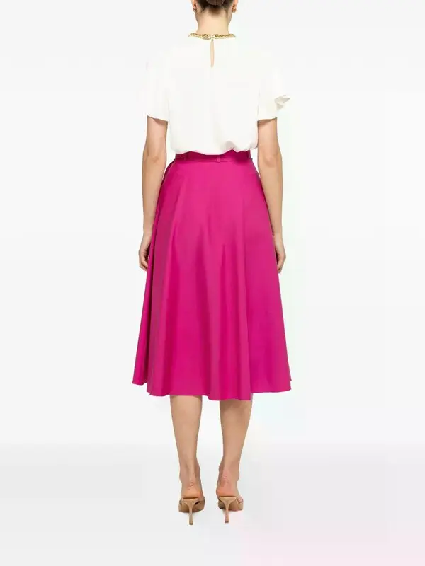 NISSA High-waisted Cotton Midi Skirt