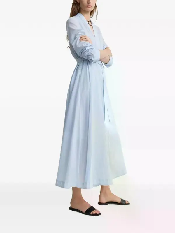 TOTEME Belted Midi Dress - Blue