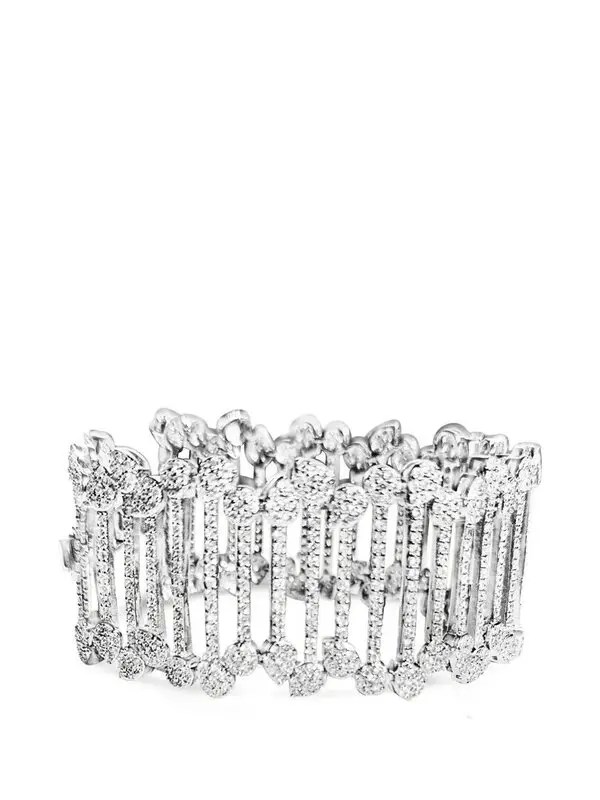 HZMER JEWELLERY Crystal-embellished Bar-link Bracelet