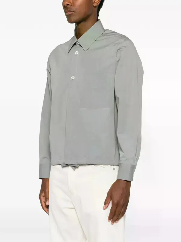LARDINI Patch-pocket Popover Shirt