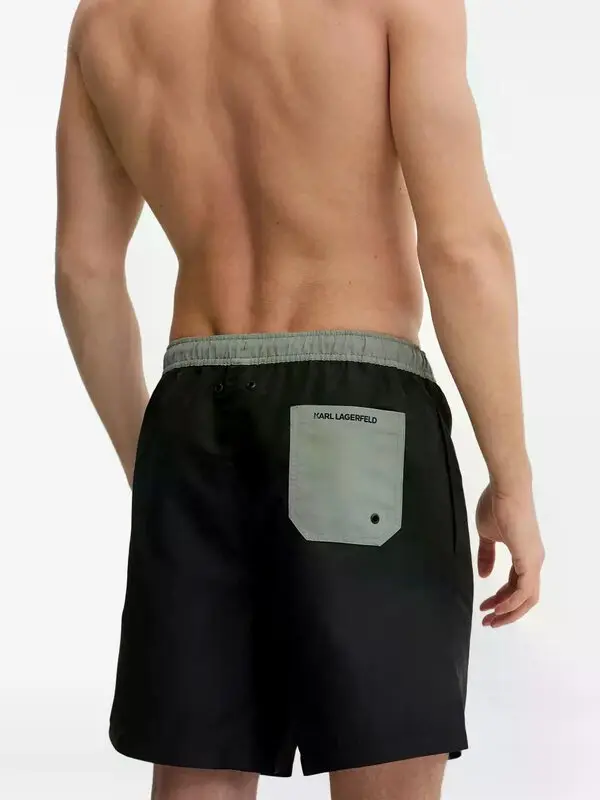Karl Lagerfeld Logo Print Swim Shorts