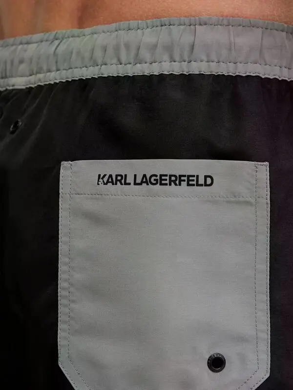 Karl Lagerfeld Logo Print Swim Shorts