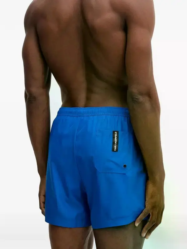 Karl Lagerfeld Logo Print Swim Shorts