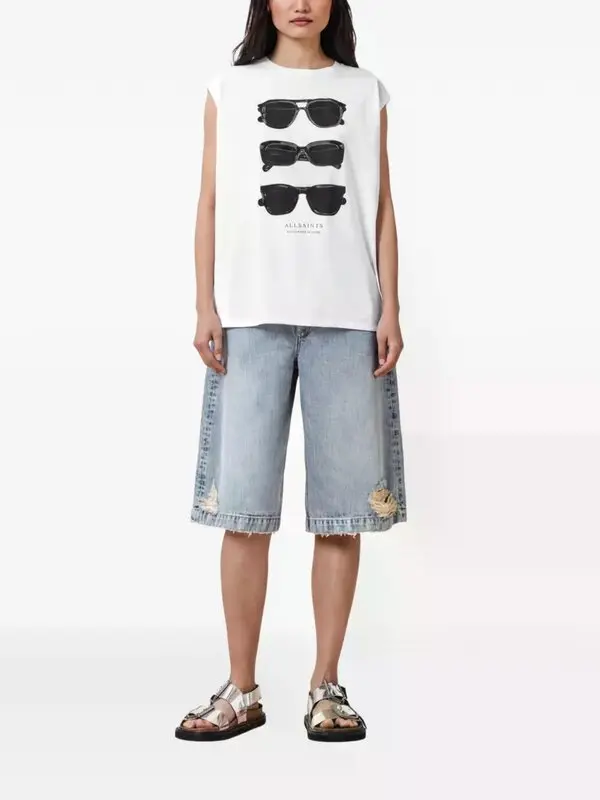 ALLSAINTS Sleeveless Graphic Print Top