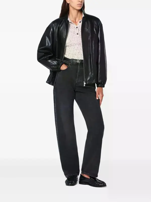 DUNST Faux-leather Bomber Jacket
