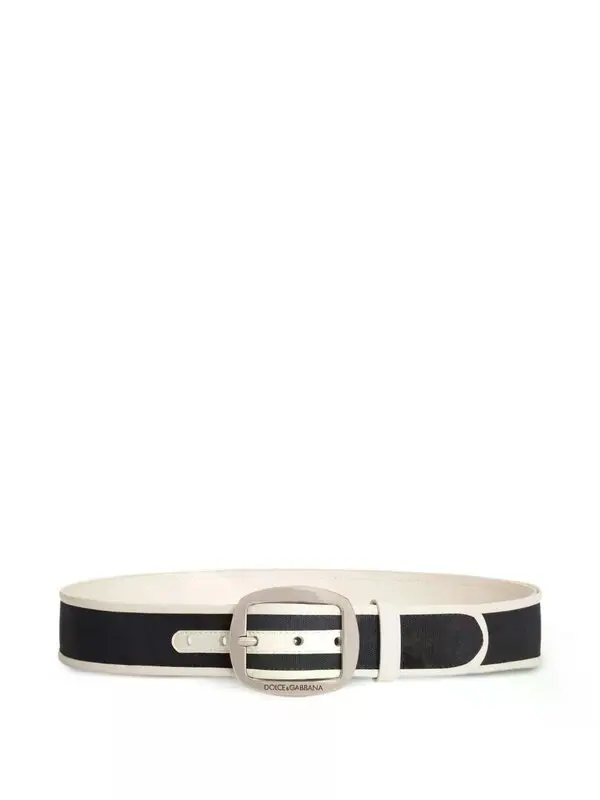 Dolce & Gabbana Logo Buckle Belt - Black